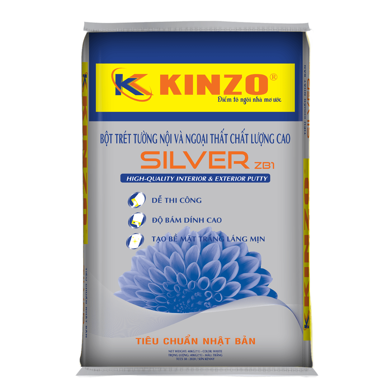 Bột Trét Tường Nội và Ngoại Thất KINZO SILVER ZB1